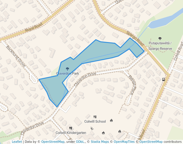 Claverdon Park in Auckland | Map and Routes