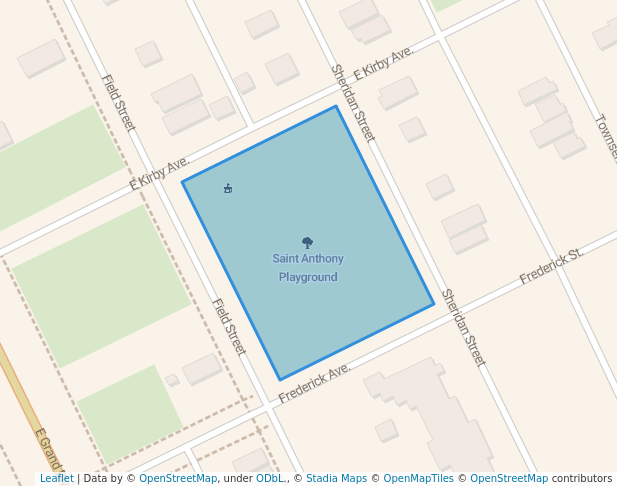 Saint Anthony Playground in Detroit | Map and Routes