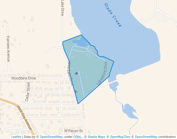 Garland P Ferguson Park in Gladewater | Map and Routes