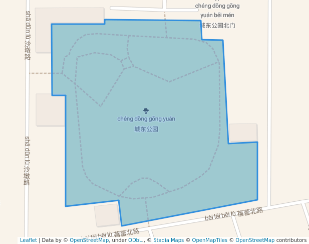 城东公园 in Zhao Qing Shi | Map and Routes