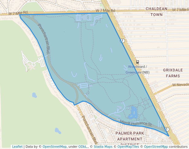 Palmer Park in Detroit | Map and Routes