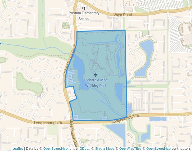 Richard & Meg Weekley Park in Cypress | Map and Routes