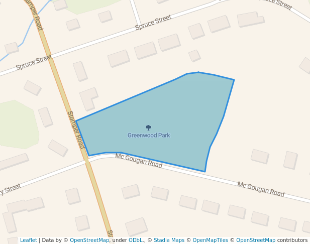 Greenwood Park in Fayetteville | Map and Routes