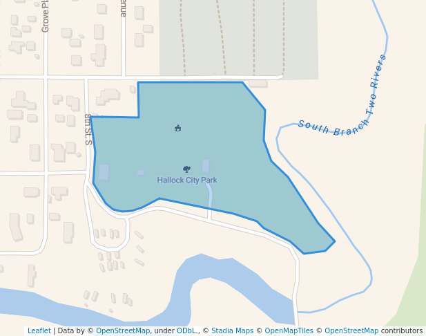 Hallock City Park in Hallock | Map and Routes