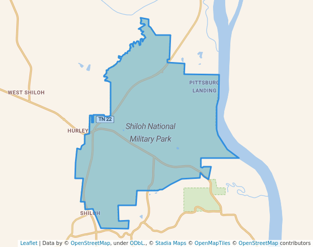 Shiloh National Military Park in Shiloh | Map and Routes