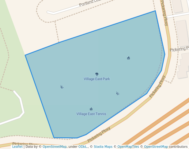 Village East Park in Pickering | Map and Routes