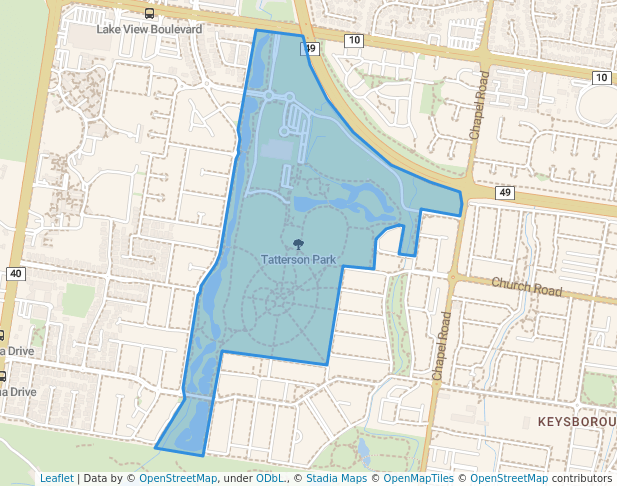 Tatterson Park in Keysborough | Map and Routes