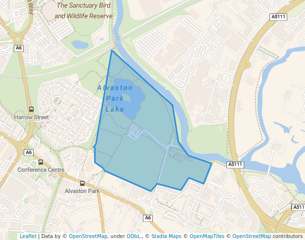Alvaston Park in Derby | Map and Routes