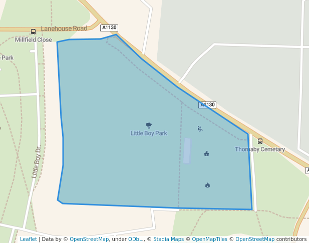 Little Boy Park in Thornaby | Map and Routes