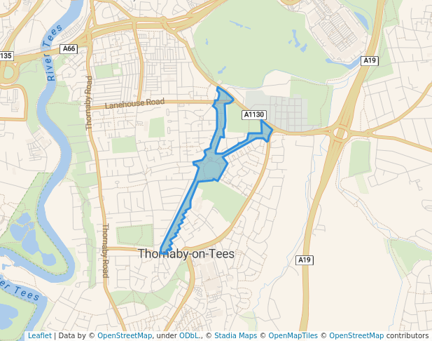 Linear Park in Thornaby | Map and Routes