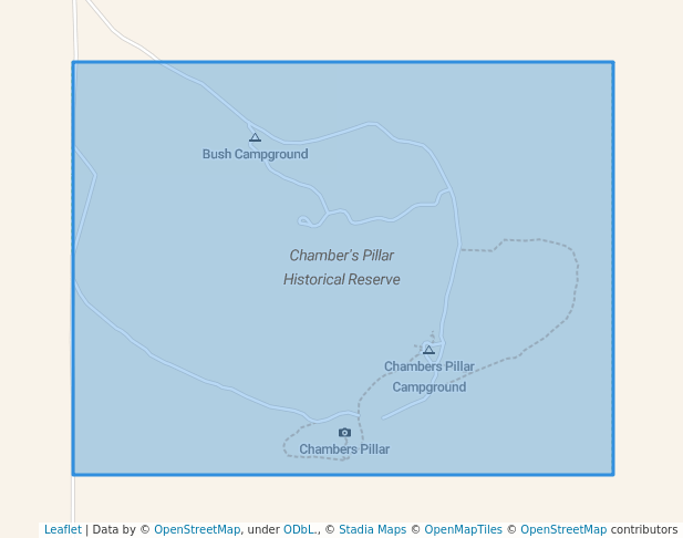 Chamber's Pillar Historical Reserve in Hugh | Map and Routes