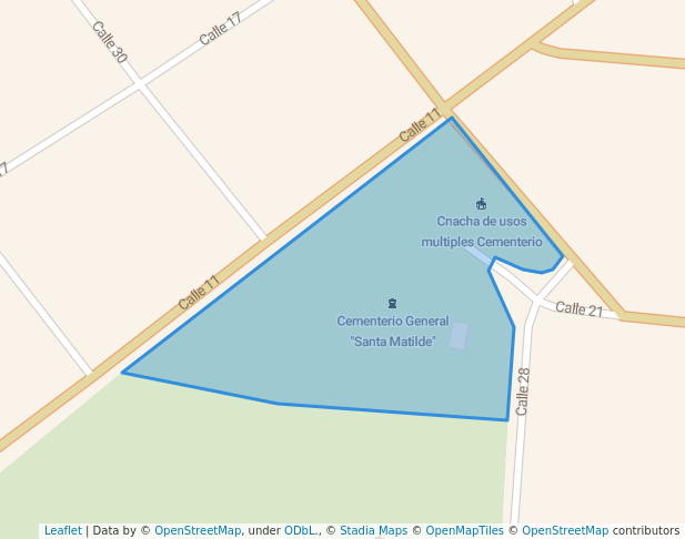 Plaza verde del Cementerio general de Umán in Umán | Map and Routes