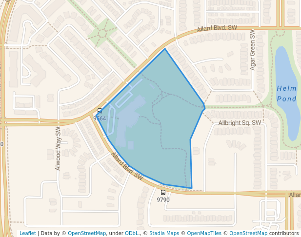 Allard Parkl in Edmonton | Map and Routes