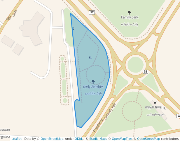 پارک دانشجو in Saravan | Map and Routes