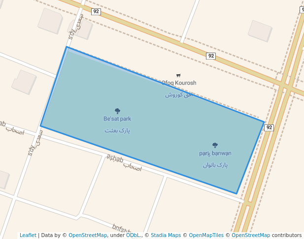 Be'sat park in Saravan | Map and Routes