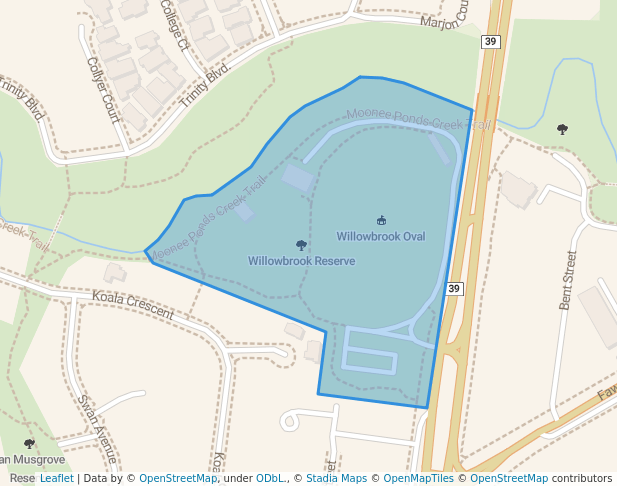 Willowbrook Reserve in Westmeadows | Map and Routes