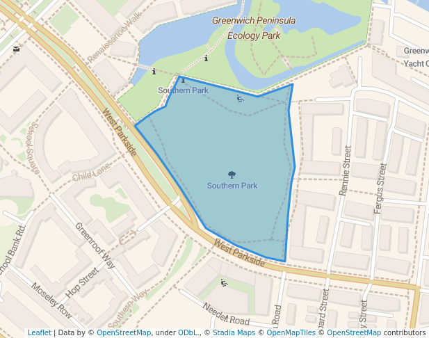 Southern Park in London | Map and Routes