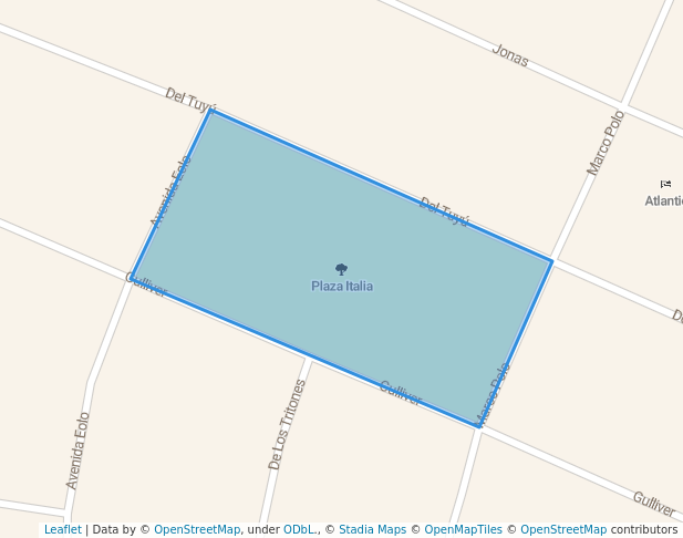 Plaza Italia in Pinamar | Map and Routes