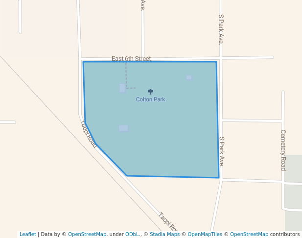 Colton Park in Colton | Map and Routes