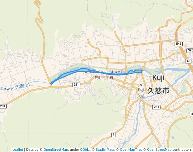 久慈川河川公園 in Kuji | Map and Routes