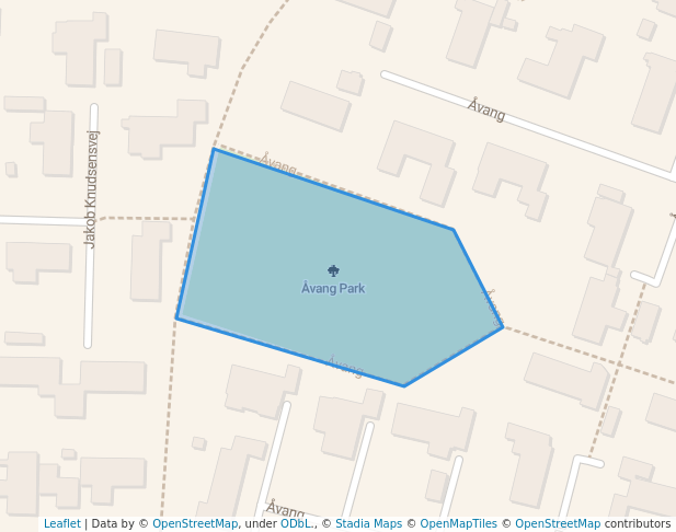 Åvang Park in Hillerød | Map and Routes