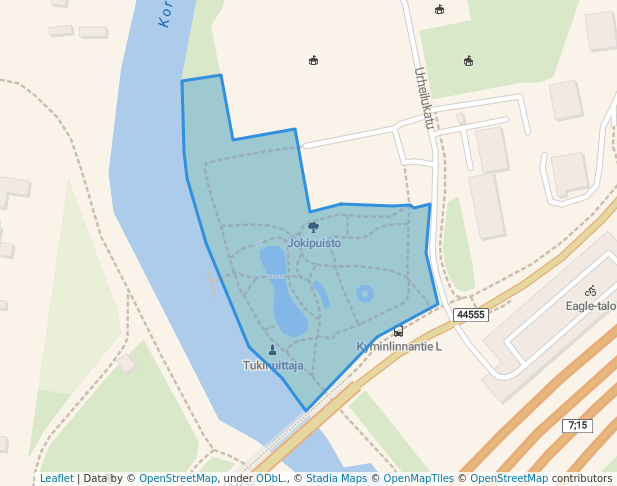 Riverside Park in Kotka | Map and Routes