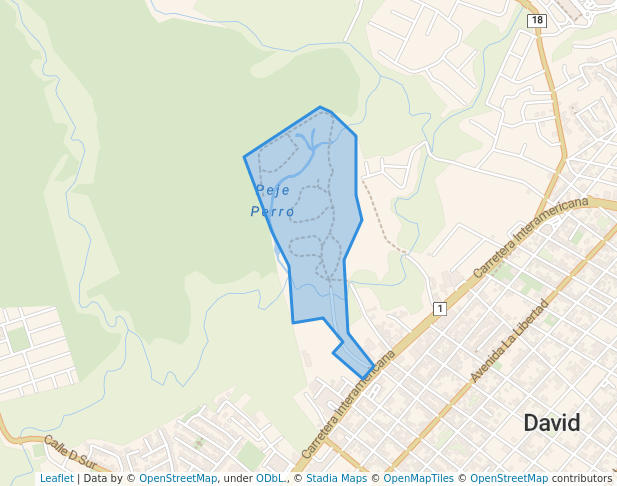 Parque Metropolitano de David in San Carlos | Map and Routes