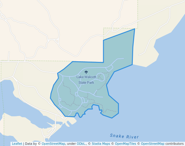 Lake Walcott State Park in Rupert | Map and Routes