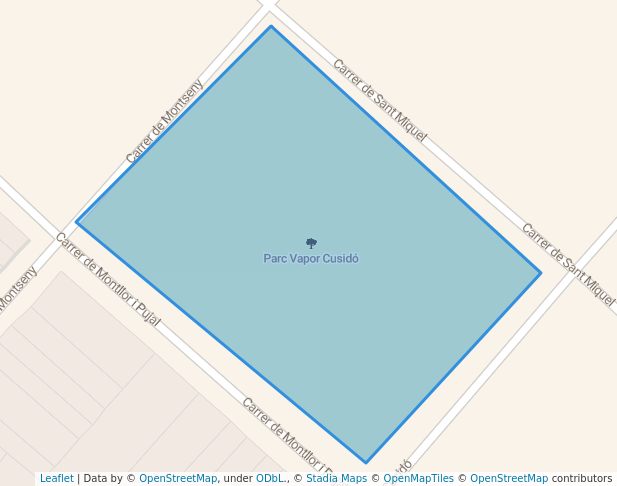 Parc Vapor Cusidó in Sabadell | Map and Routes