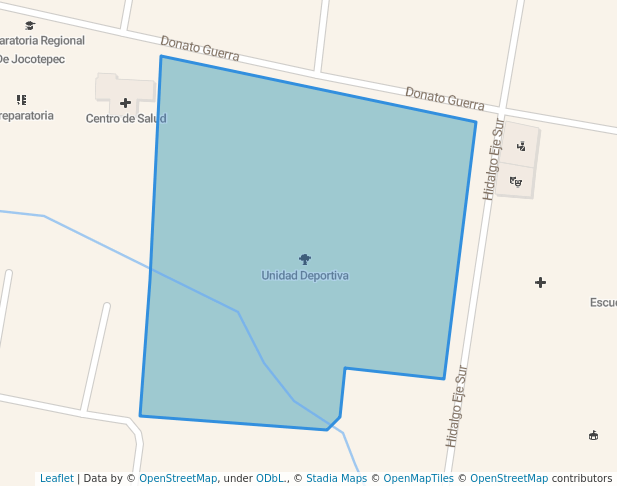 Unidad Deportiva in Jocotepec | Map and Routes