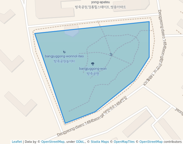 방죽공원 in Suwon | Map and Routes