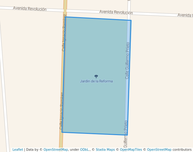 Jardín de la Reforma in Empalme | Map and Routes