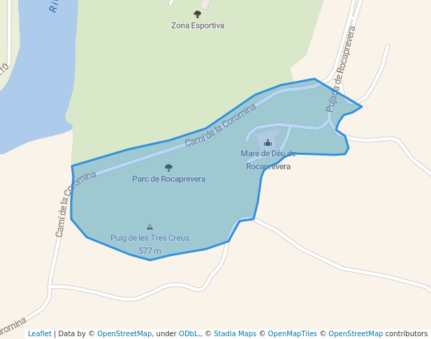 Parc de Rocaprevera in Torelló | Map and Routes