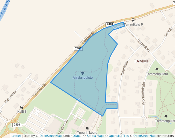 Anjalanpuisto in Kaili | Map and Routes