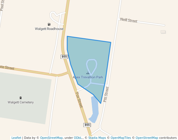 Alex Trevallion Park in Walgett | Map and Routes