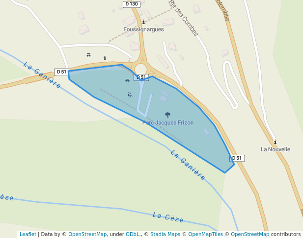 Parc Jacques Frizon in Bessèges | Map and Routes