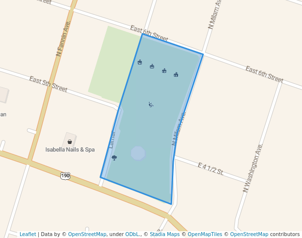 Cameron City Park in Cameron | Map and Routes