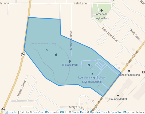 Wallace Park in Louisiana | Map and Routes