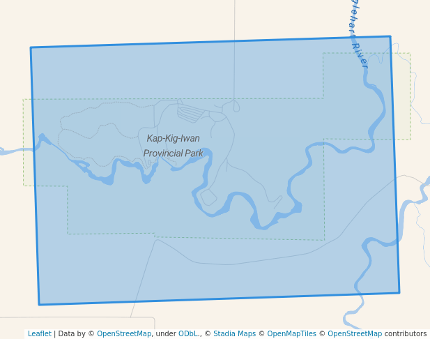 Kap-Kig-Iwan Provincial Park in Englehart | Map and Routes