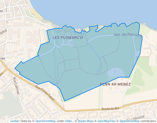 Les Plomarc'h in Douarnenez | Map and Routes