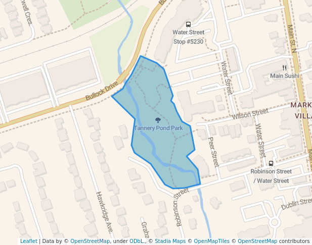 Tannery Pond Park in Markham | Map and Routes