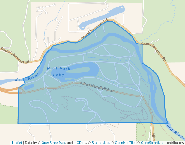 Hart Memorial Park in Bakersfield | Map and Routes