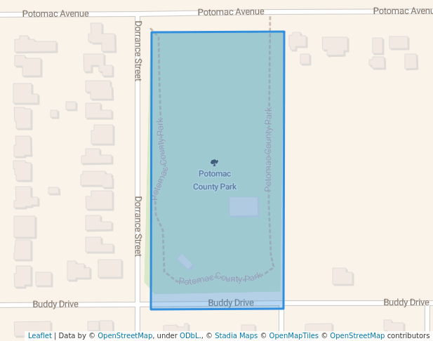 Potomac County Park in Bakersfield | Map and Routes