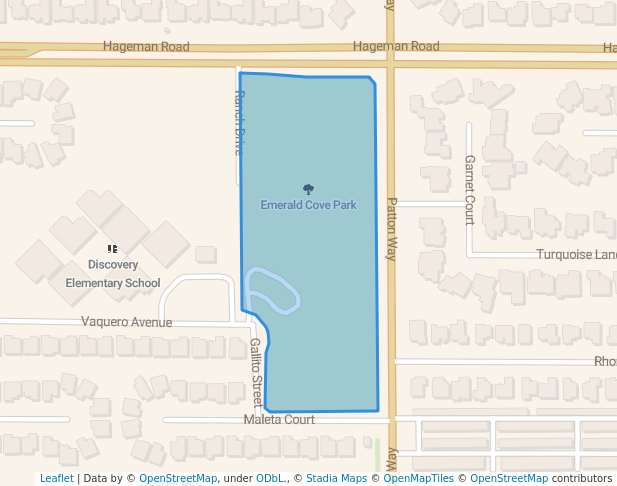 Emerald Cove Park in Bakersfield | Map and Routes