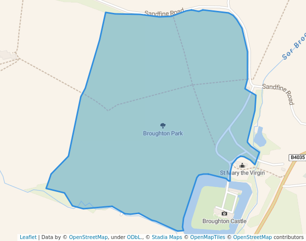 Broughton Park in Broughton | Map and Routes