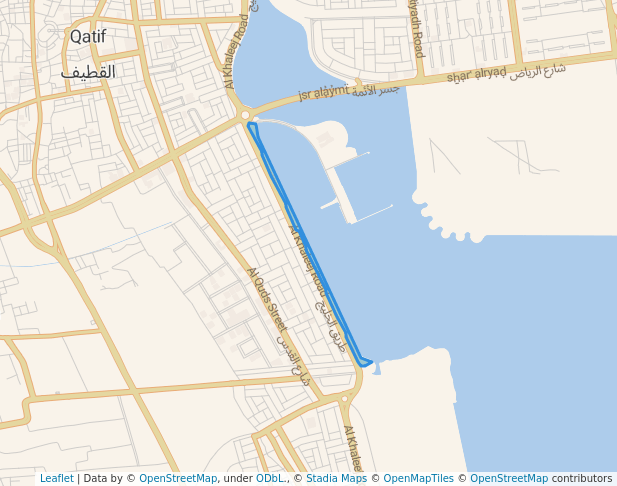 Cornich Al Qatif in Al Qatif | Map and Routes