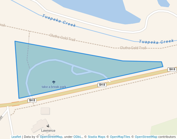 take a break park in Lawrence | Map and Routes