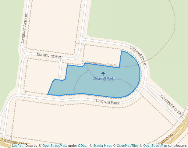 Chigwell Park in Epping | Map and Routes