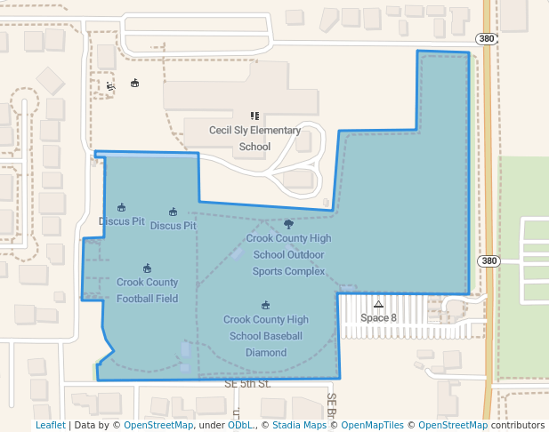 Crook County High School Outdoor Sports Complex in Prineville | Map and ...