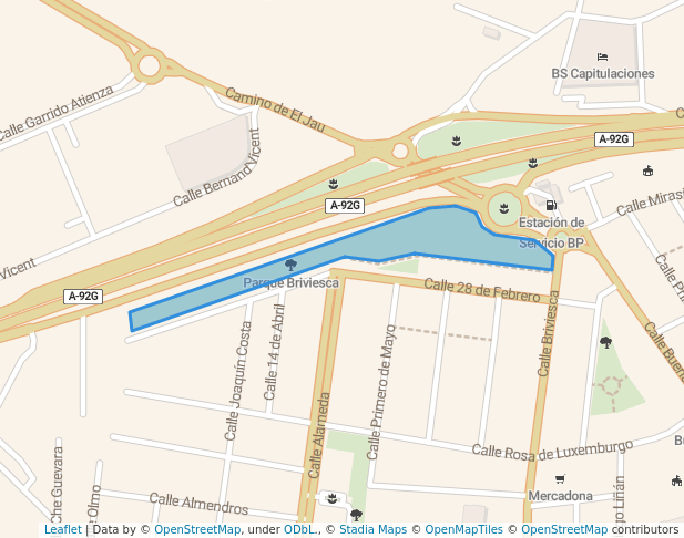 Parque Briviesca in Santa Fe | Map and Routes